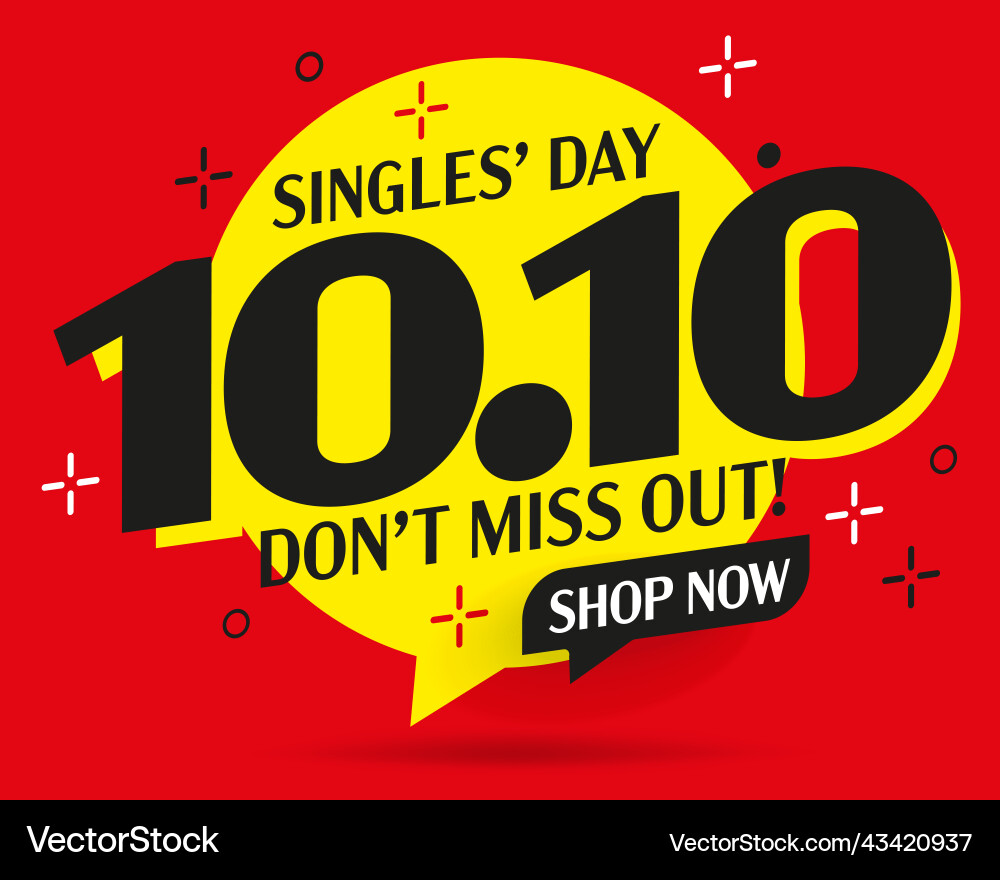 1010 single day sale sticker label template Vector Image