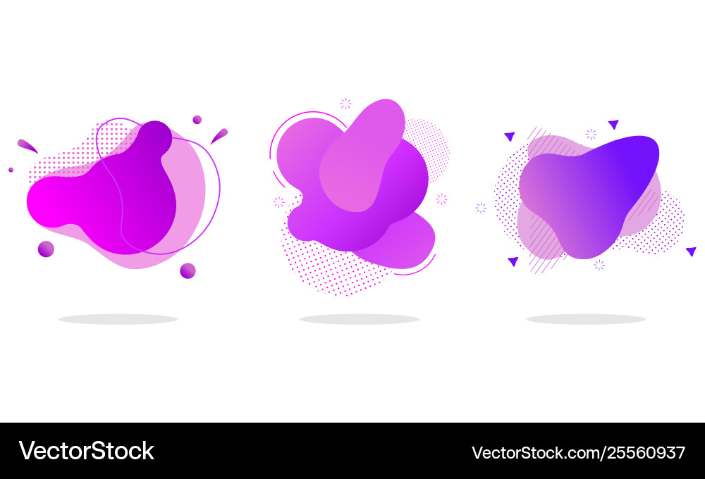Abstract liquid shape fluid design modern Vector Image