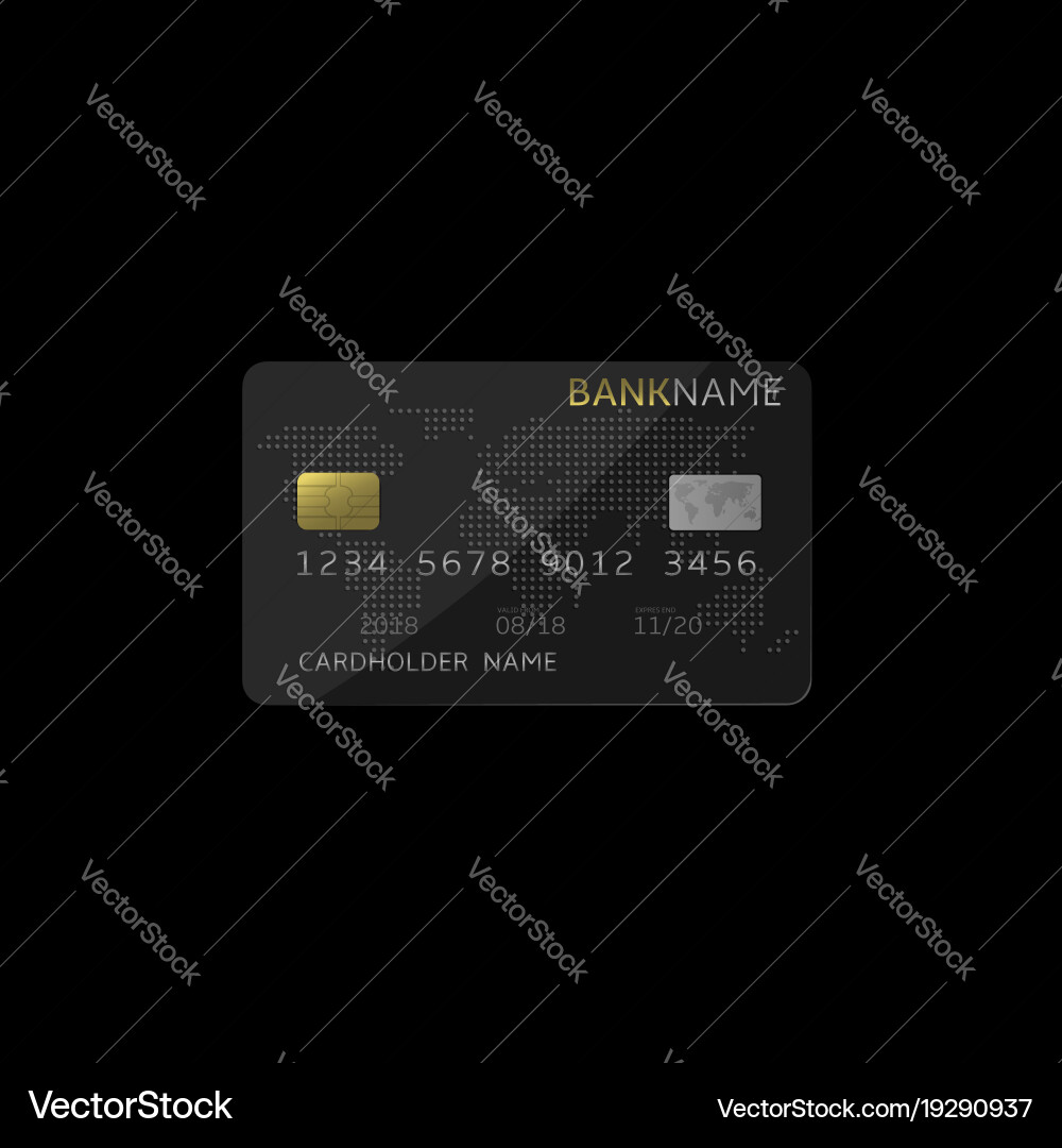 Bank credit card Royalty Free Vector Image - VectorStock
