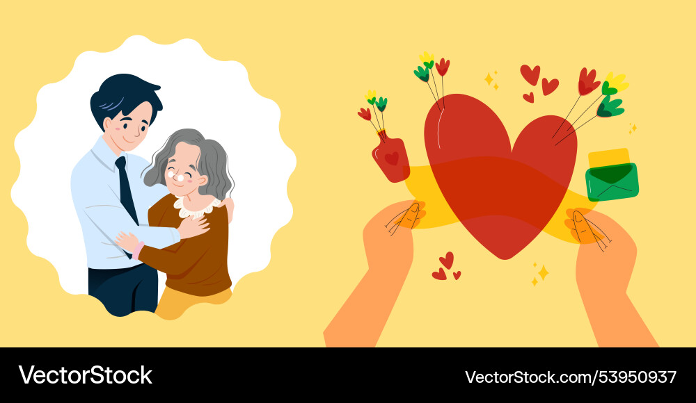 Generational love and care Royalty Free Vector Image