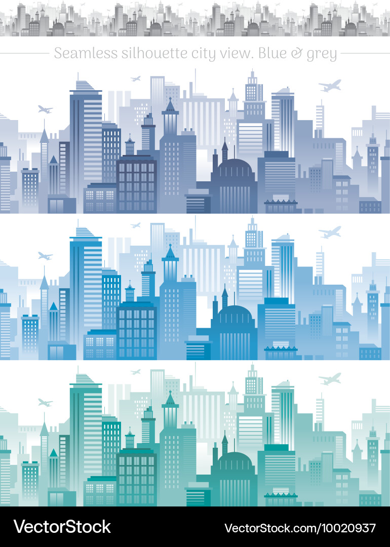 Horizontal cityscape with airplanes abstract Vector Image