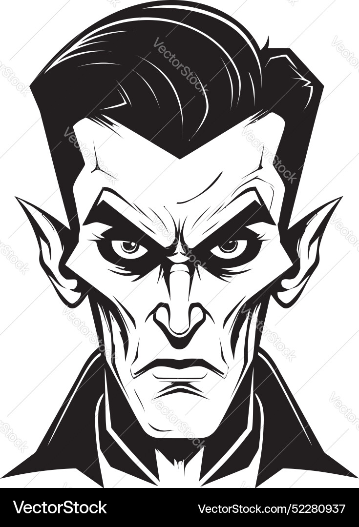 Nocturnal nostalgia haunting vampire logo design Vector Image