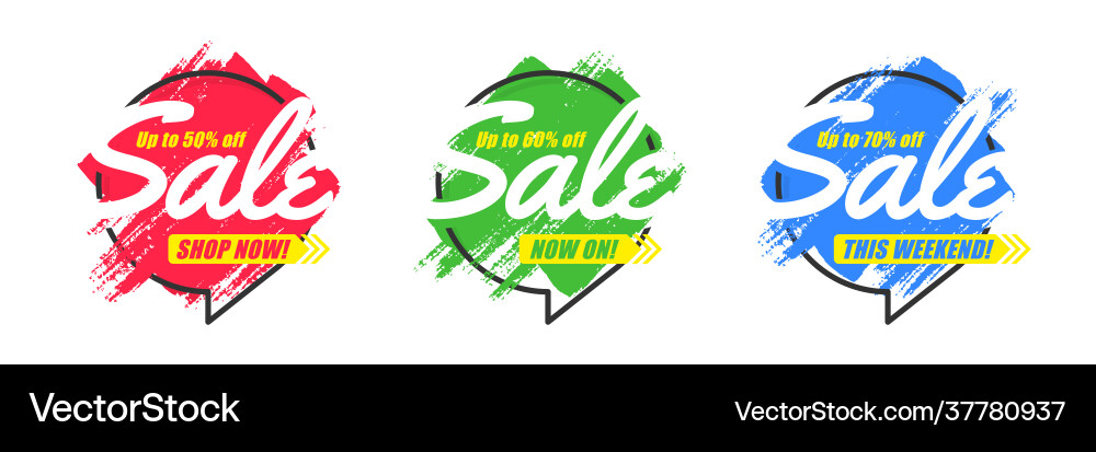 Original promotion banner paint brush sales Vector Image