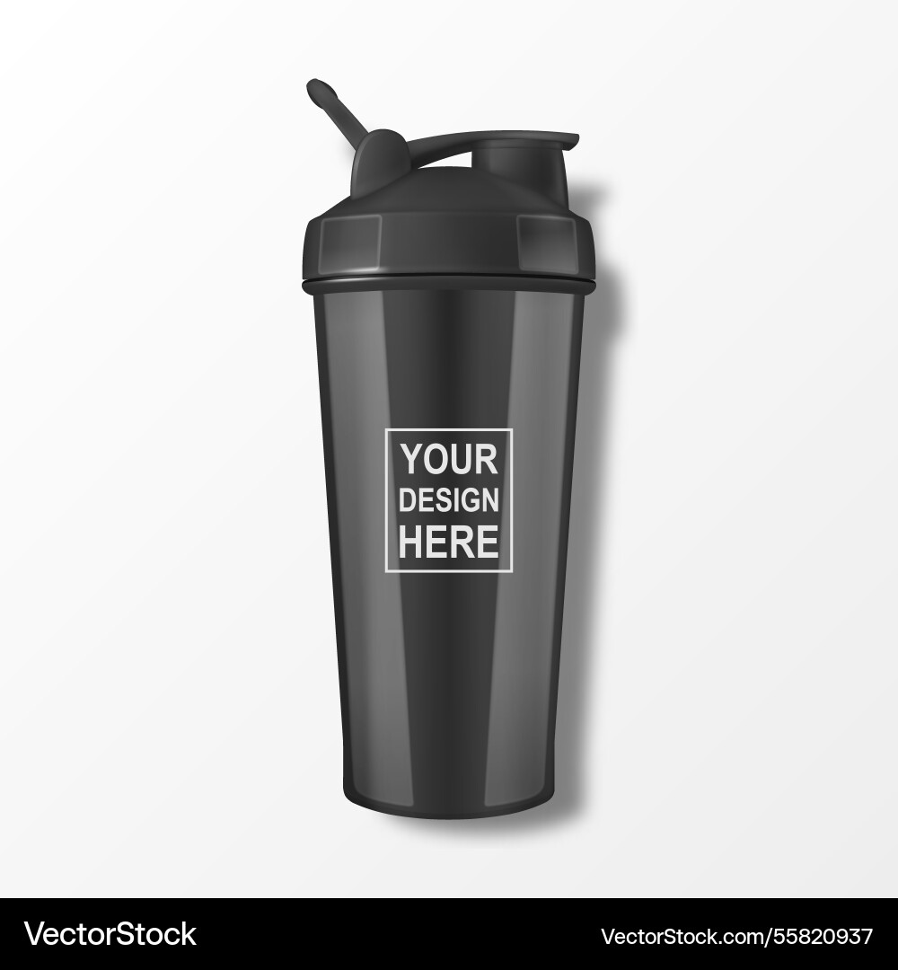 Realistic 3d steel empty glossy shaker Royalty Free Vector