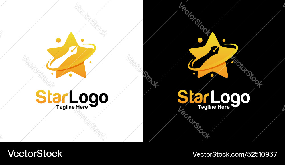 Star education logo academic creative Royalty Free Vector