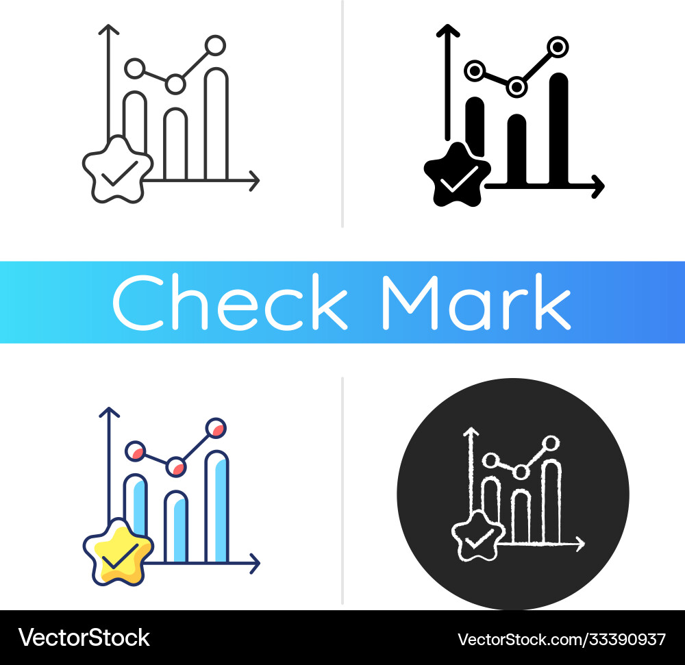 Statistic progress icon Royalty Free Vector Image