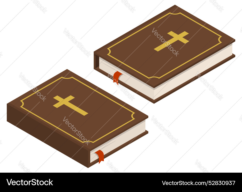 There are two beautifully brown books Royalty Free Vector