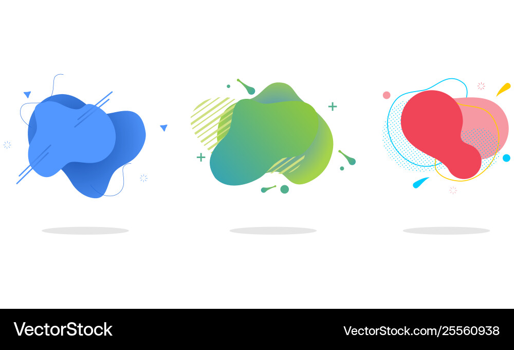 Abstract liquid shape fluid design modern Vector Image
