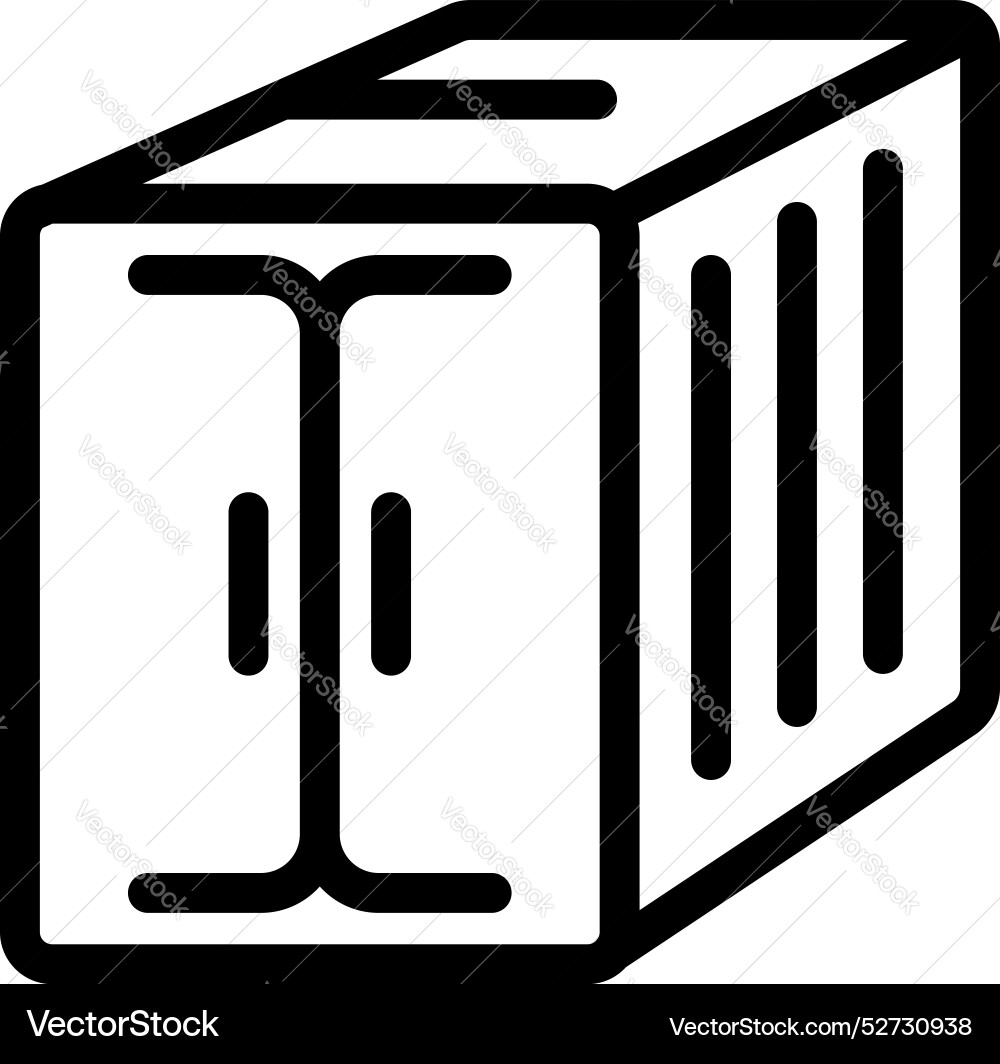 Cargo container door is closing global trade Vector Image