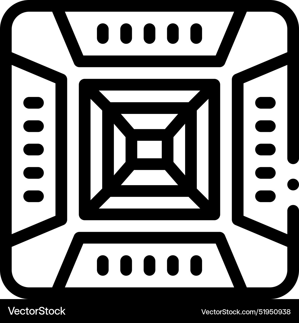 Ceiling icon thin linear style design isolated Vector Image