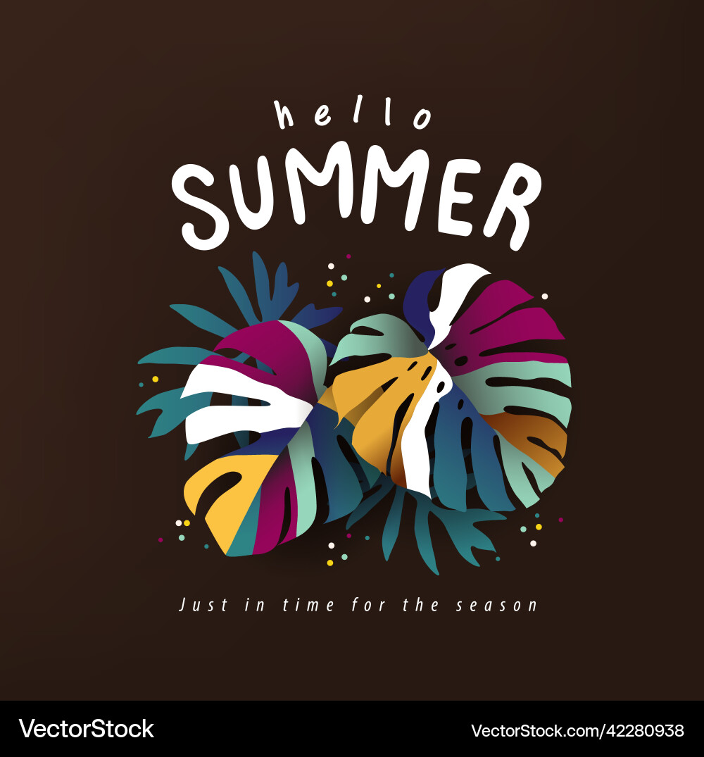 Colorful summer background layout banners design Vector Image