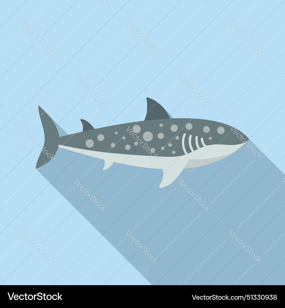 Flat of a whale shark Royalty Free Vector Image