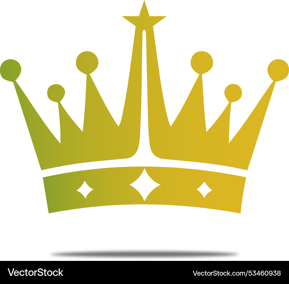 Premium crown icon on a white Royalty Free Vector Image