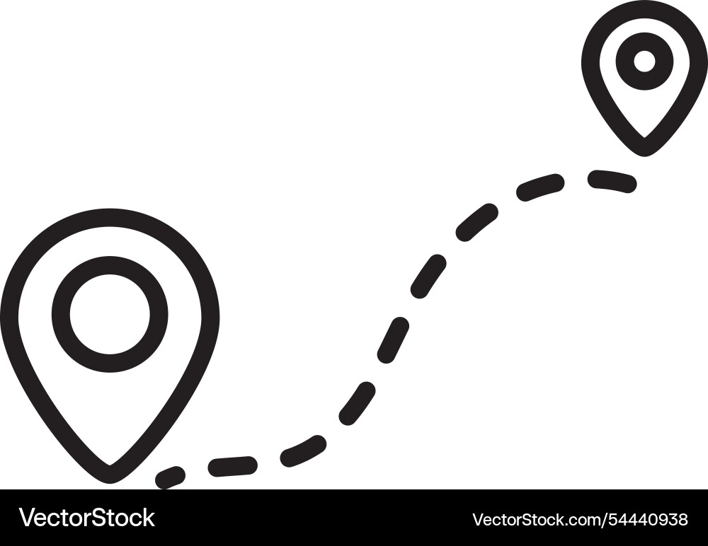 Route location map Royalty Free Vector Image - VectorStock