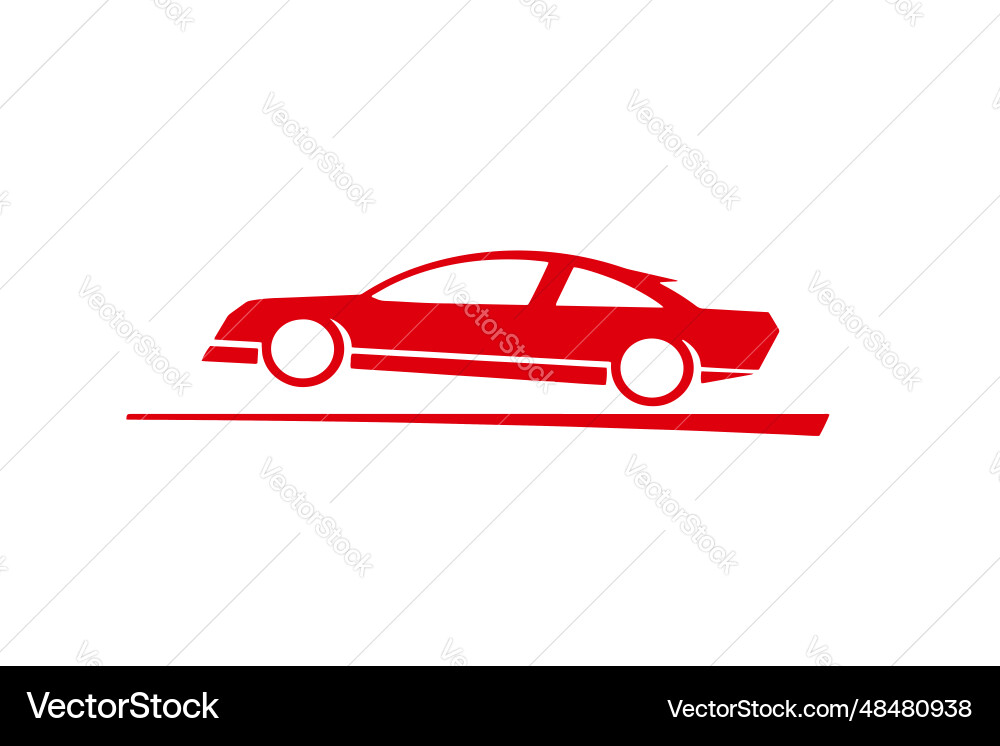 Sport Auto Logo rot Lizenzfreies Vektorbild - VectorStock