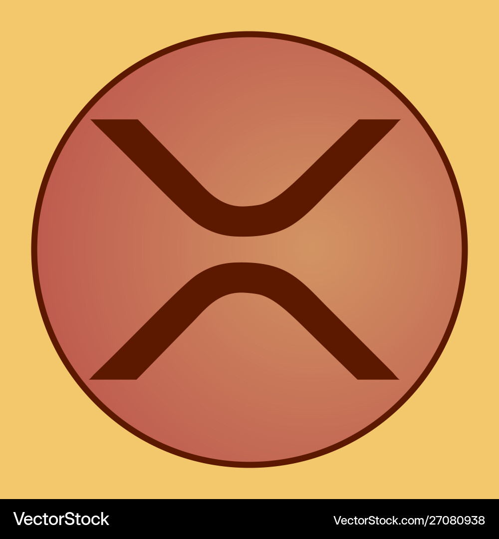 Xrp icon for internet money cryptocurrency symbol Vector Image