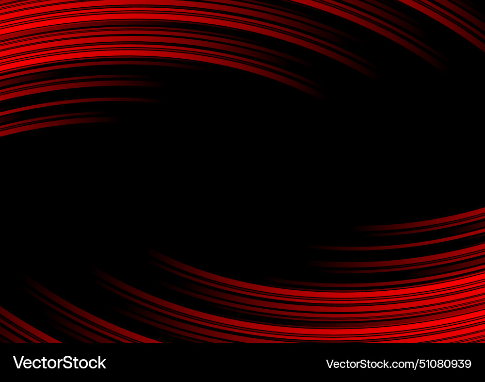 Abstract red line and black background Royalty Free Vector