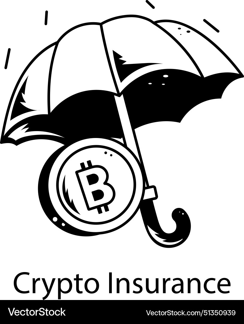 Crypto insurance Royalty Free Vector Image - VectorStock
