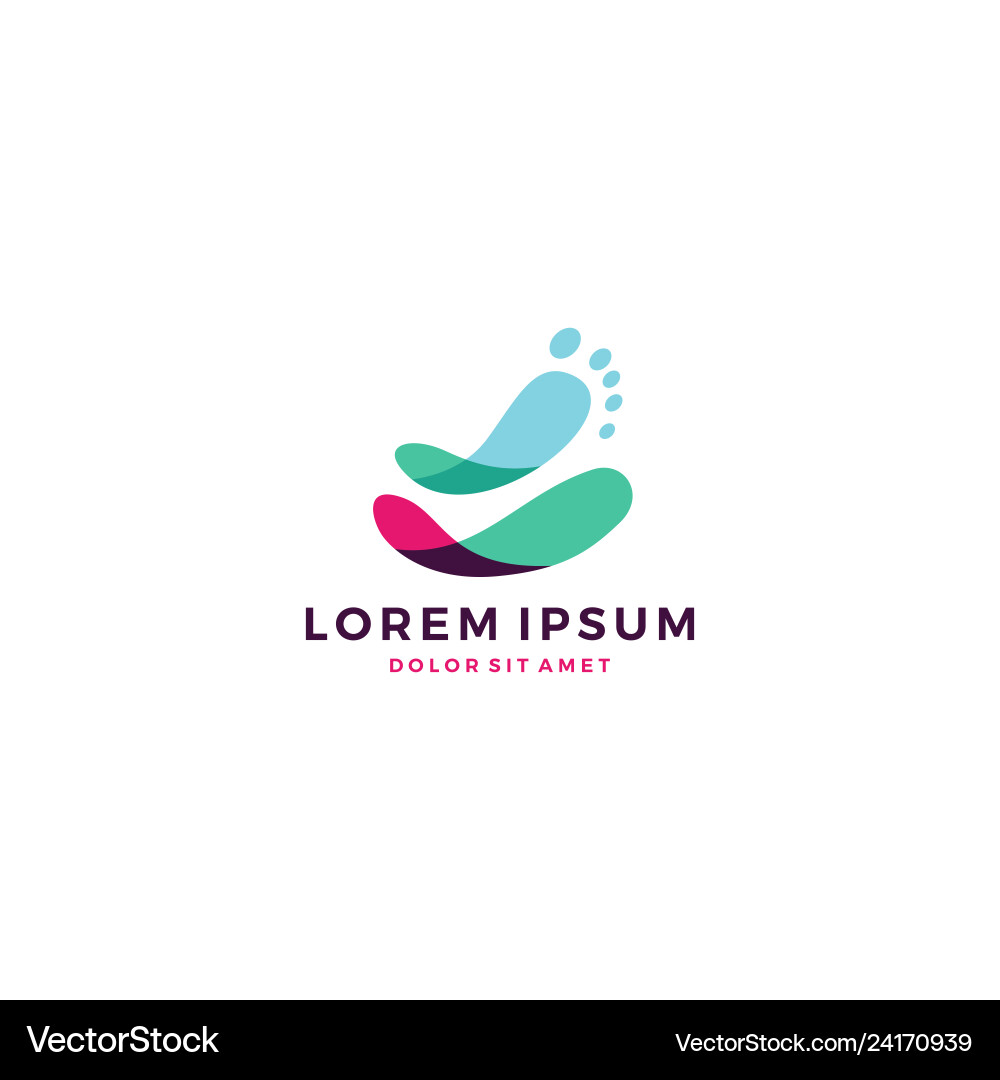 Foot feet podiatric logo Royalty Free Vector Image