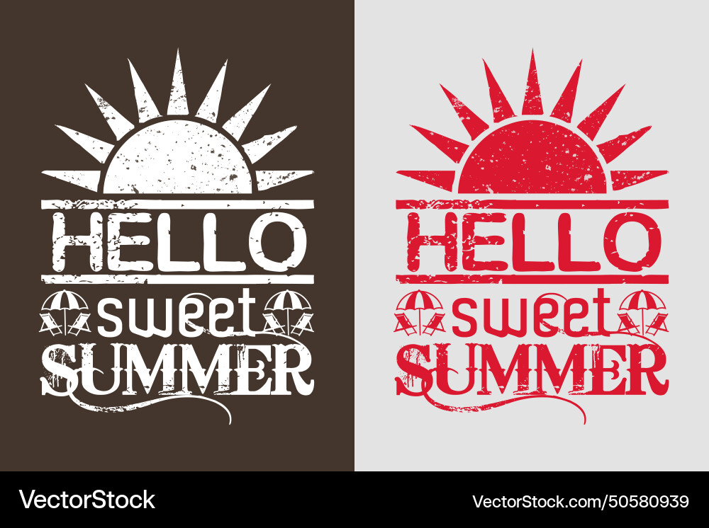 Hello sweet summer Royalty Free Vector Image - VectorStock