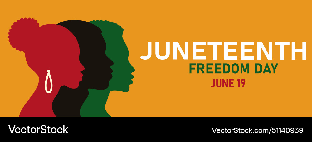 Juneteenth freedom day june 19 Royalty Free Vector Image