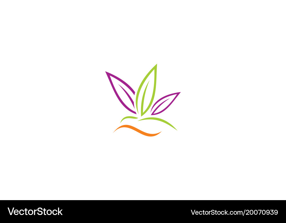 Leaf beauty abstract spa logo Royalty Free Vector Image