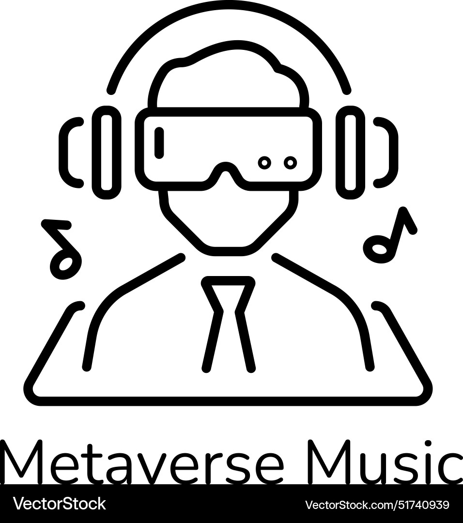 Metaverse music Royalty Free Vector Image - VectorStock