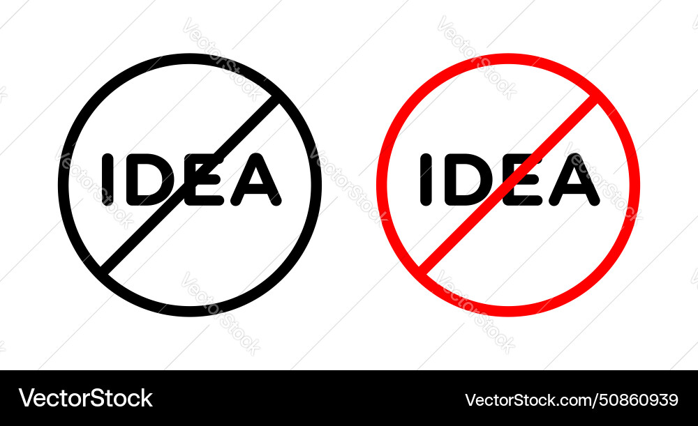 No idea sign new innovative symbol Royalty Free Vector Image