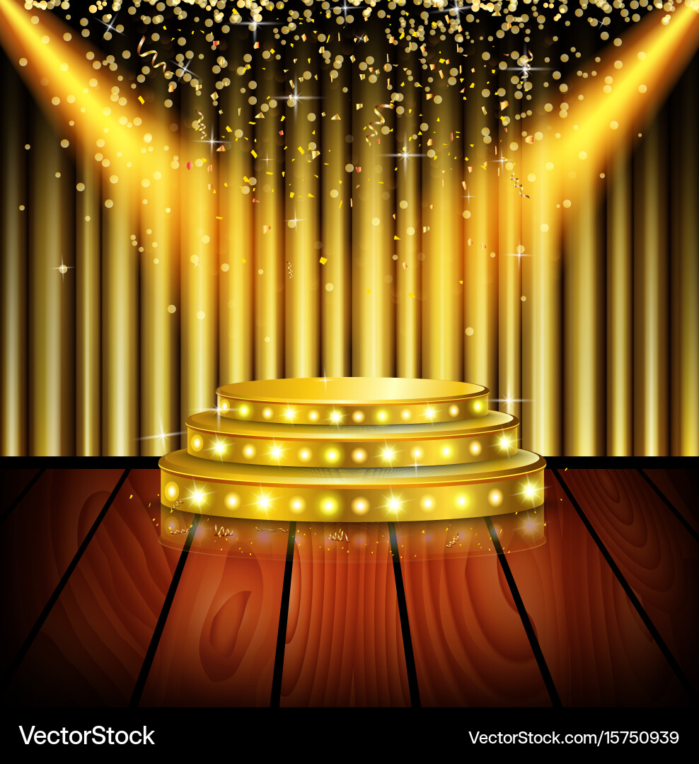 Spotlight of shining on stage background Vector Image