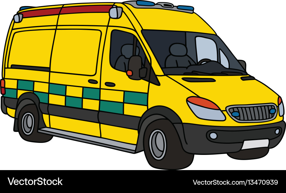 Ambulancevector Yellow Ambulance Royalty Free Vector Image