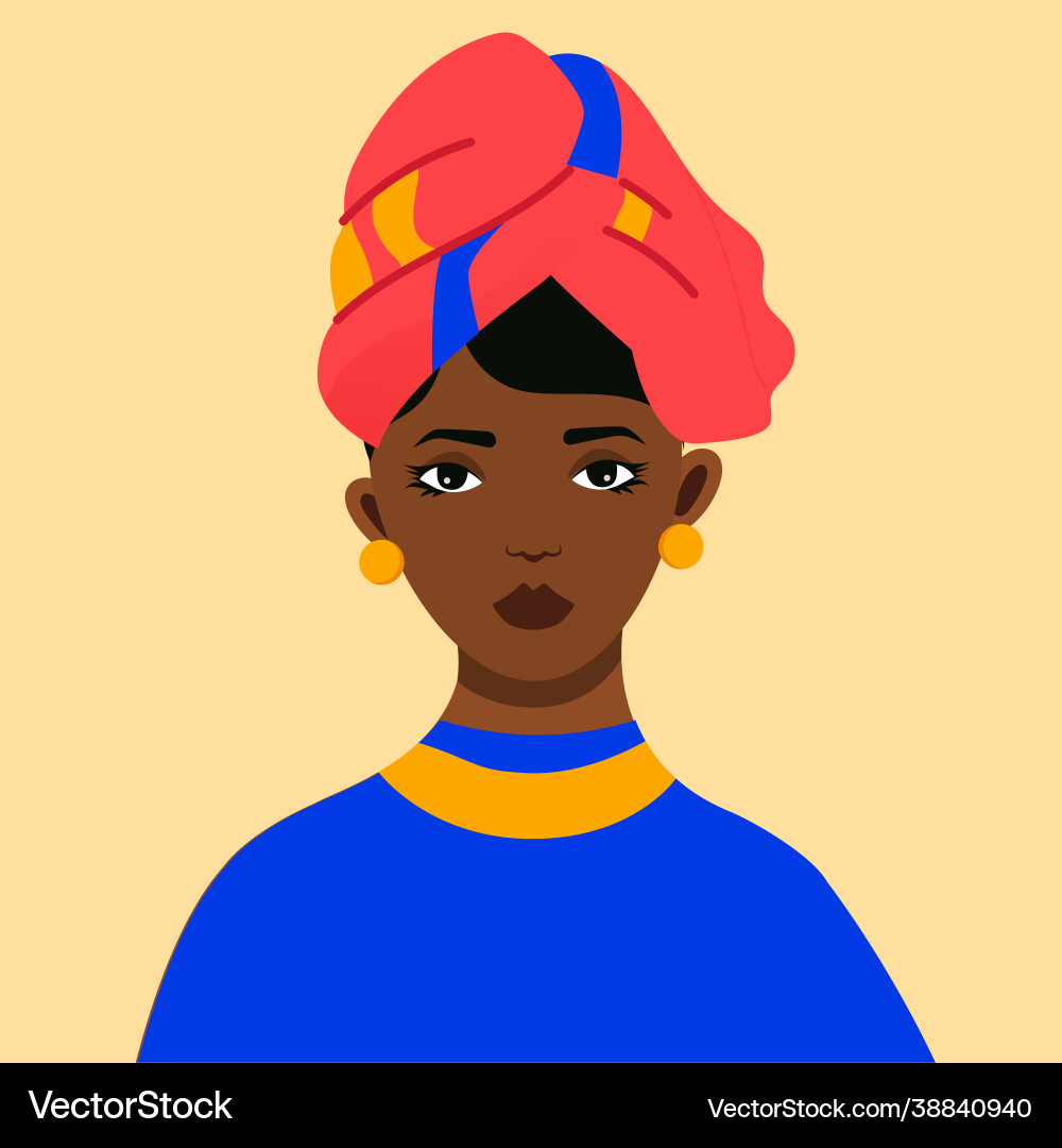 African woman portrait Royalty Free Vector Image