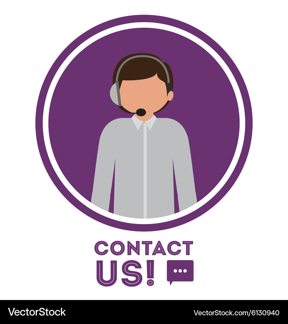 Contact us Royalty Free Vector Image - VectorStock