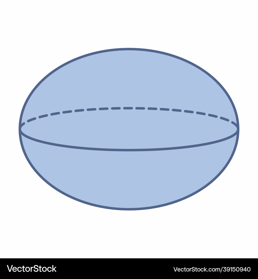 Ellipsoide geometrische Form Lizenzfreies Vektorbild