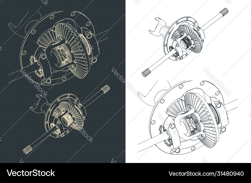 Gear differential Royalty Free Vector Image - VectorStock
