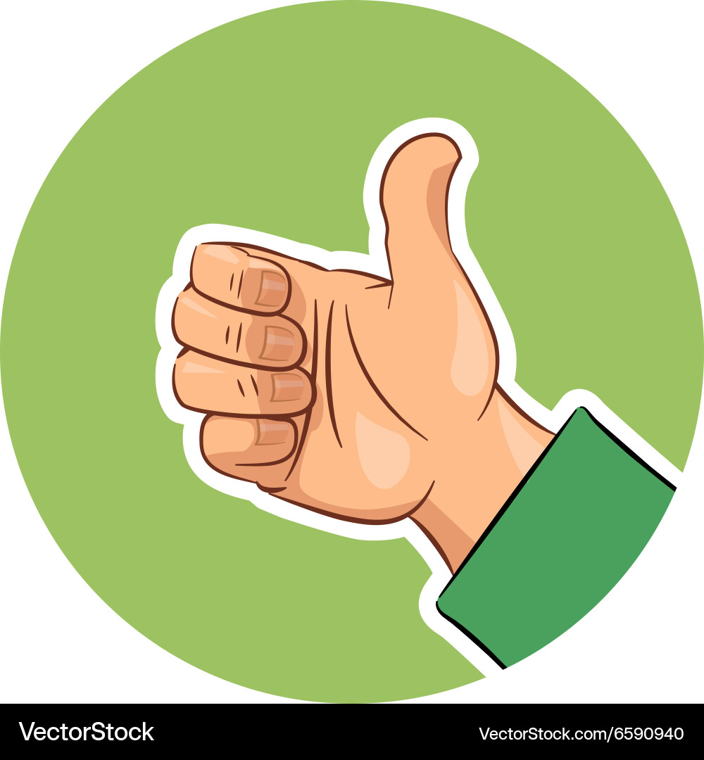 Hand gesture ok Royalty Free Vector Image - VectorStock