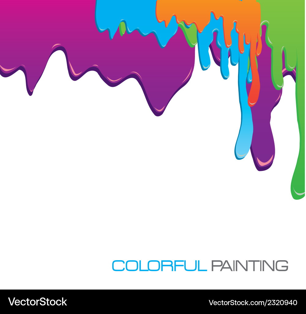 Paint dripping Royalty Free Vector Image - VectorStock