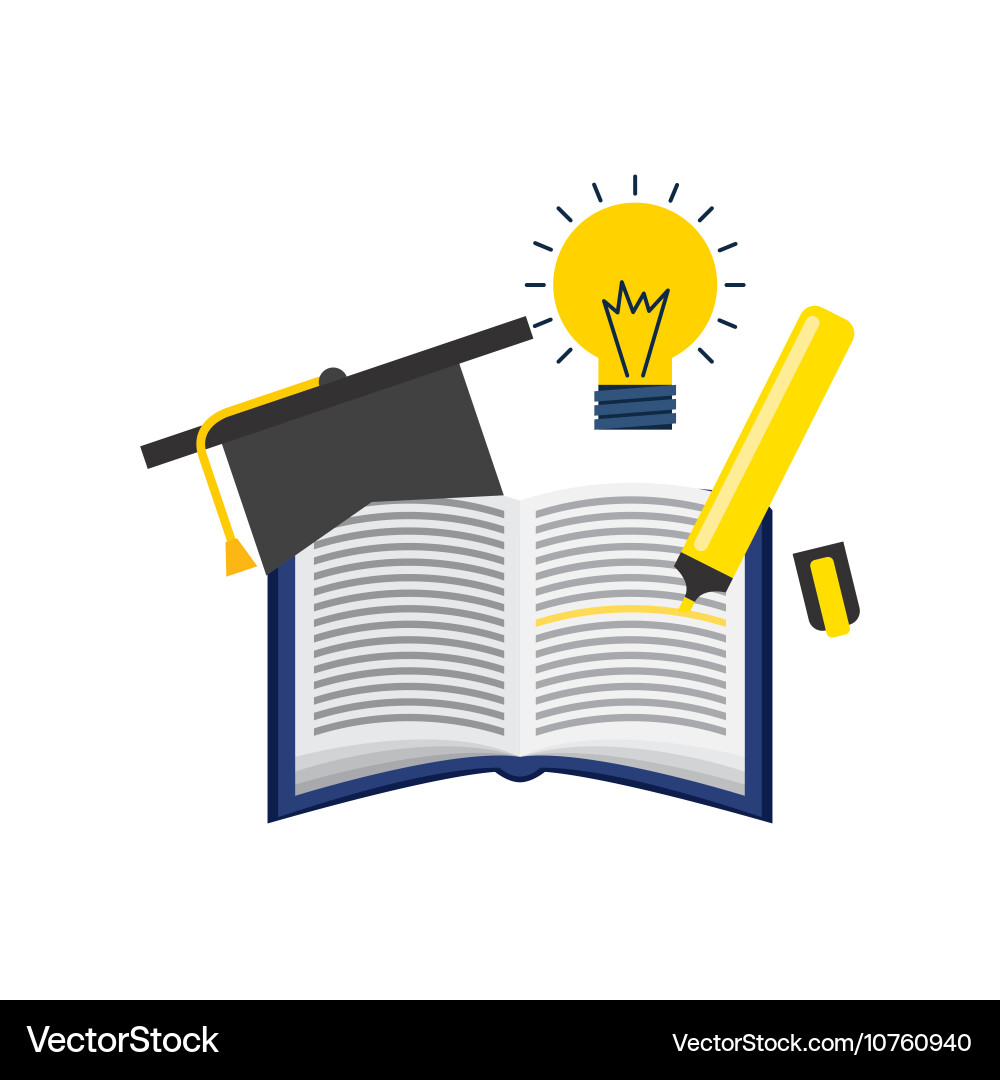 School supplies study icon Royalty Free Vector Image