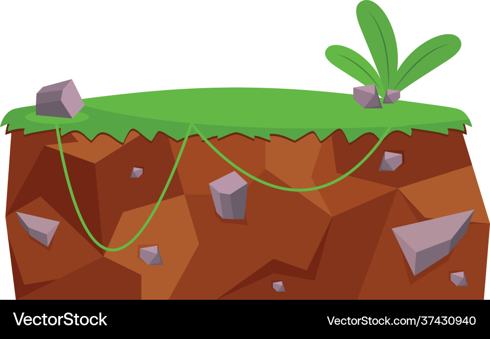 Terrain with grass Royalty Free Vector Image - VectorStock