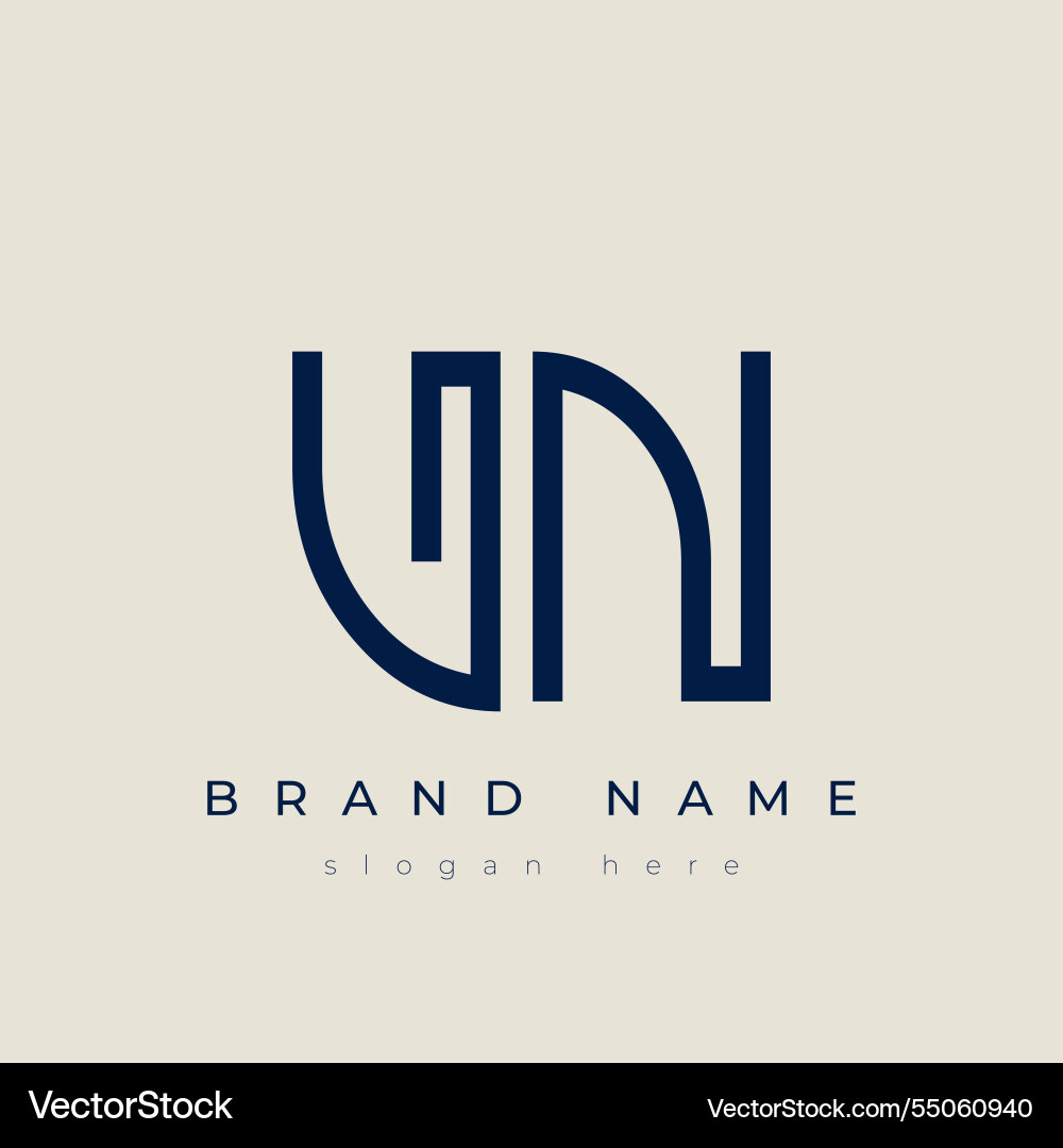 Vn alphabet letter icon logo Royalty Free Vector Image