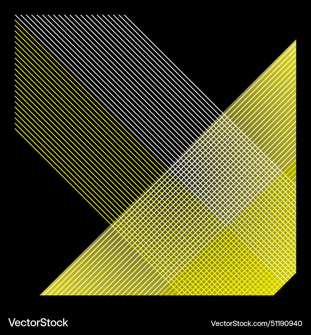 White and yellow halftone bitmap lines retro Vector Image