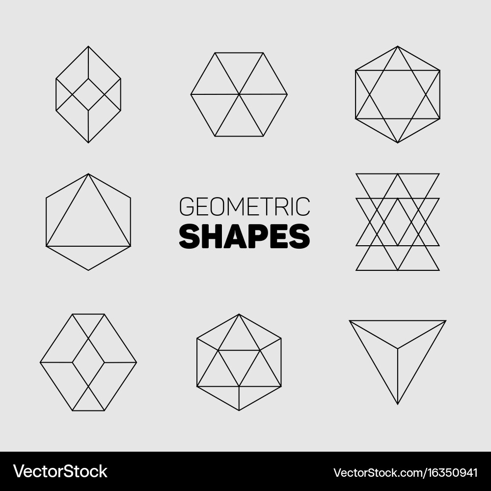 Abstract regular geometric shapes Royalty Free Vector Image