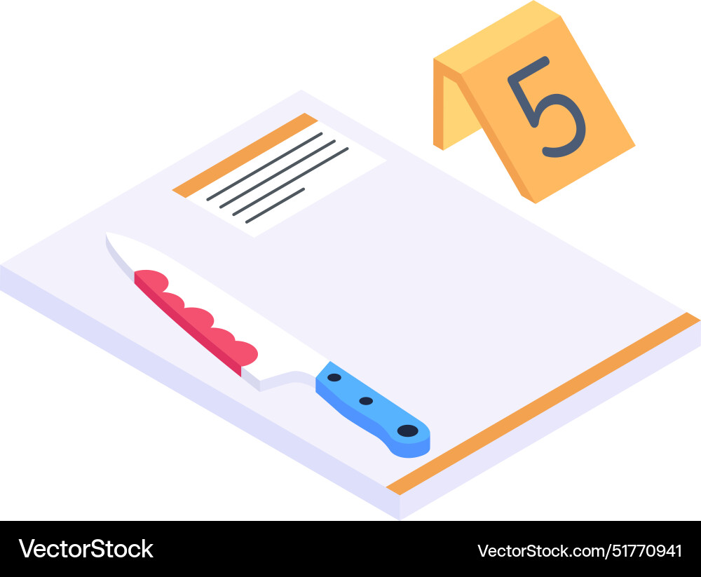 An isometric icon of murder file Royalty Free Vector Image