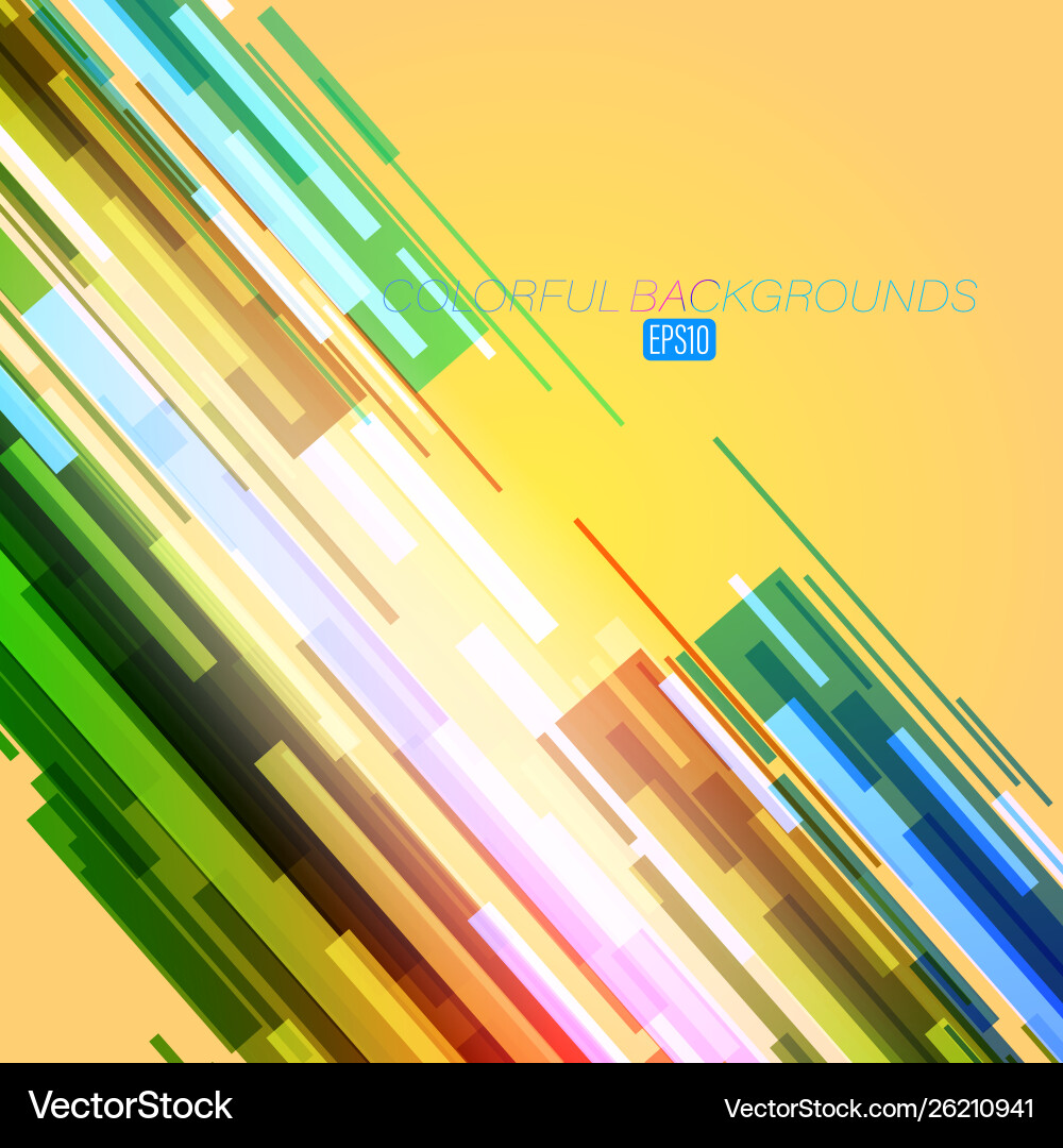 Colorful backgrounds on a yellow Royalty Free Vector Image