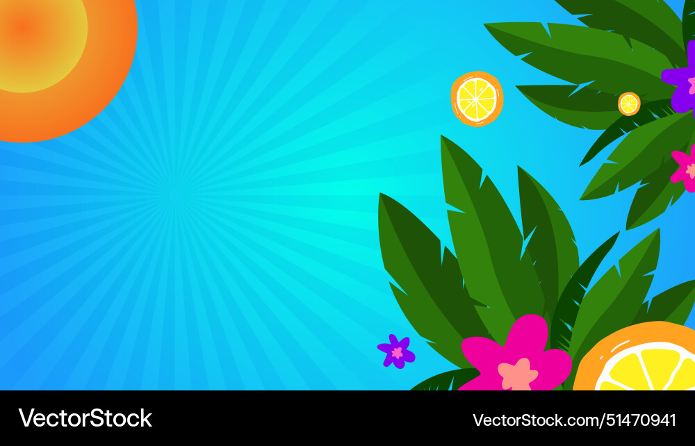 Colorful colourful summer beach background Vector Image
