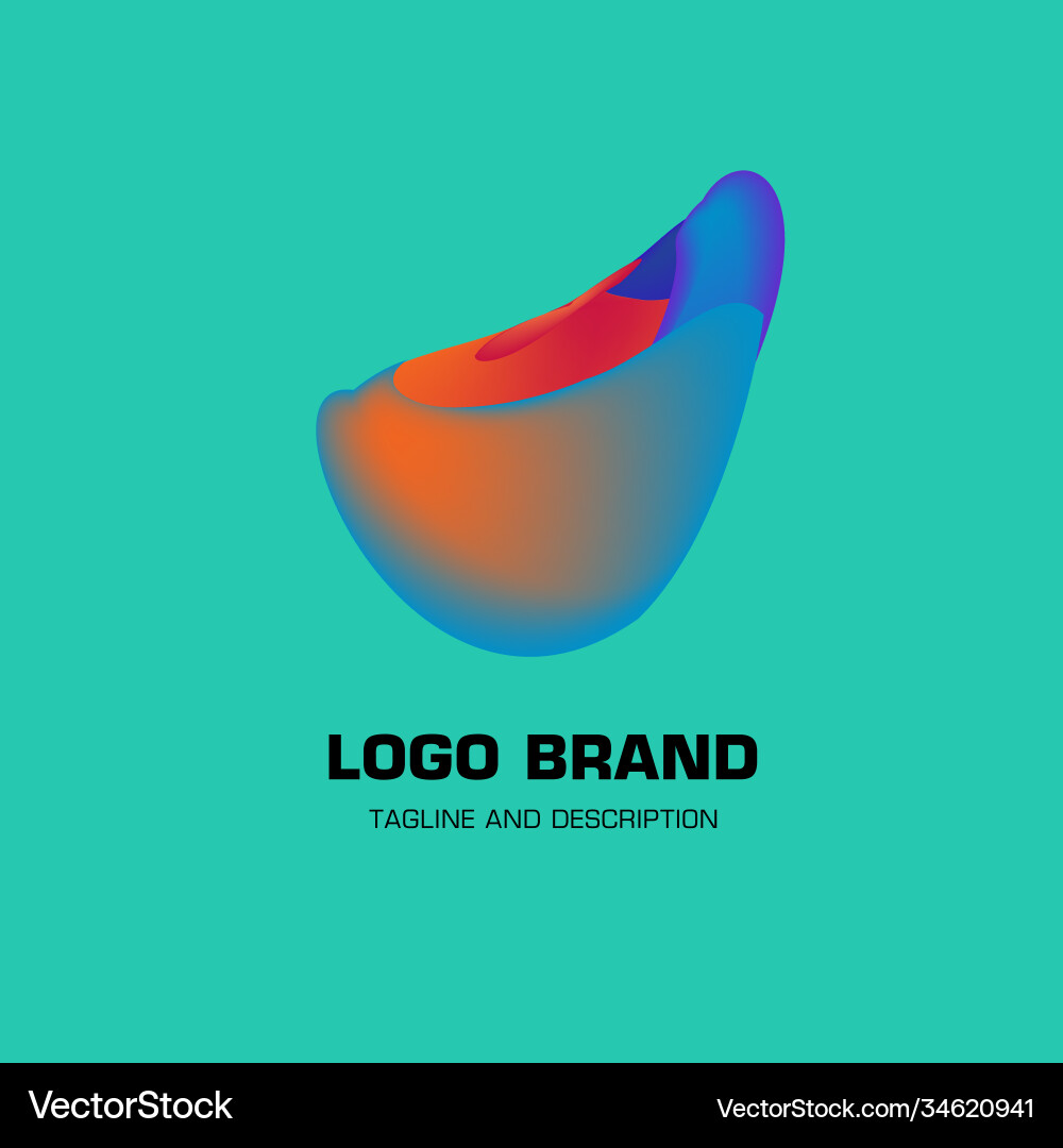 Colorful liquid abstract logo design Royalty Free Vector