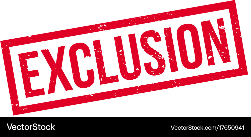 Exclusion rubber stamp Royalty Free Vector Image