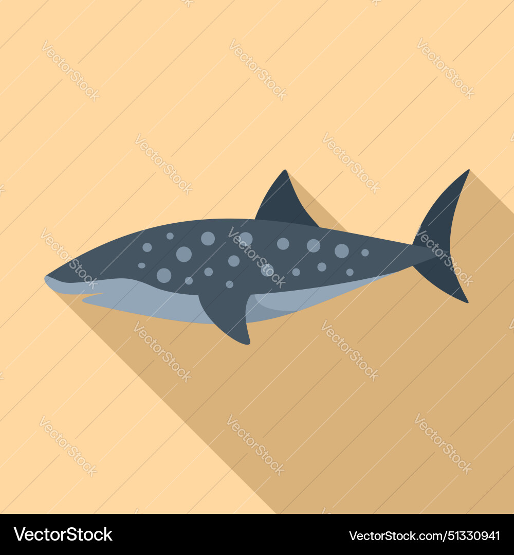 Flat design of a spotted shark Royalty Free Vector Image