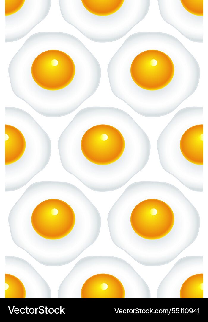 Fried egg pattern Royalty Free Vector Image - VectorStock
