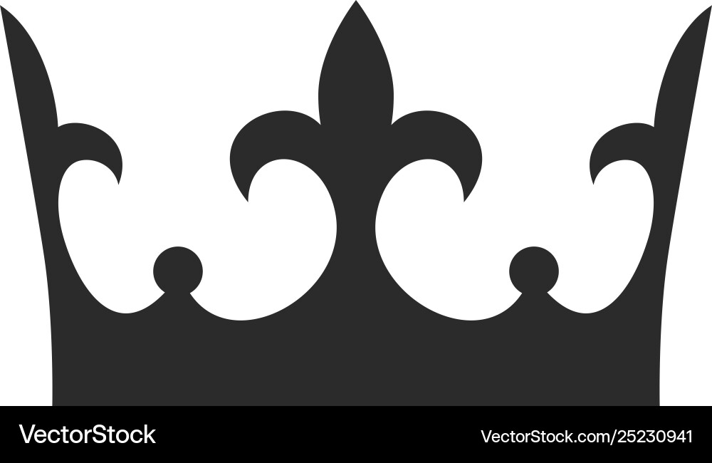 King crown black icon monarch decoration Vector Image