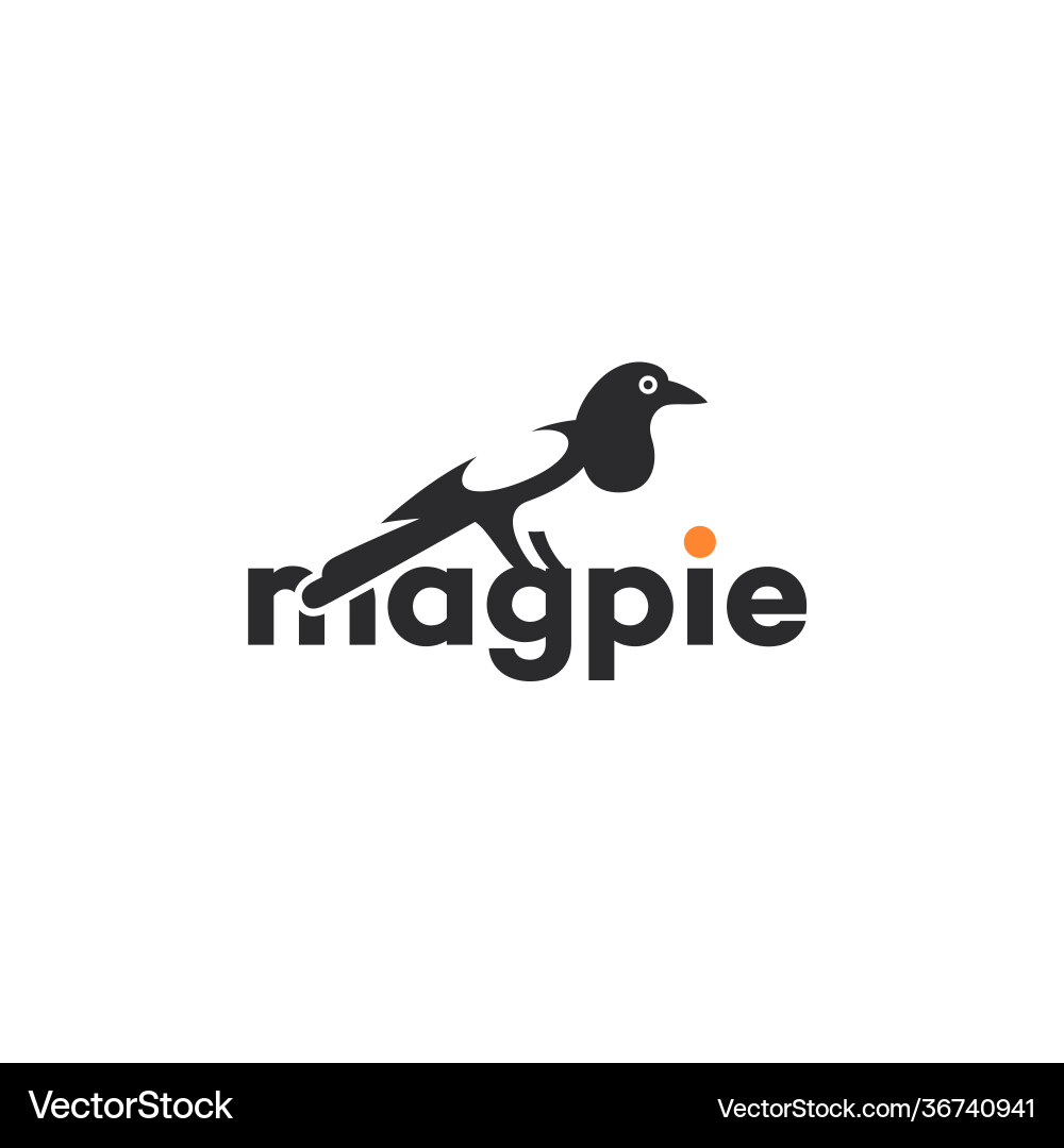 Magpie logo Royalty Free Vector Image - VectorStock